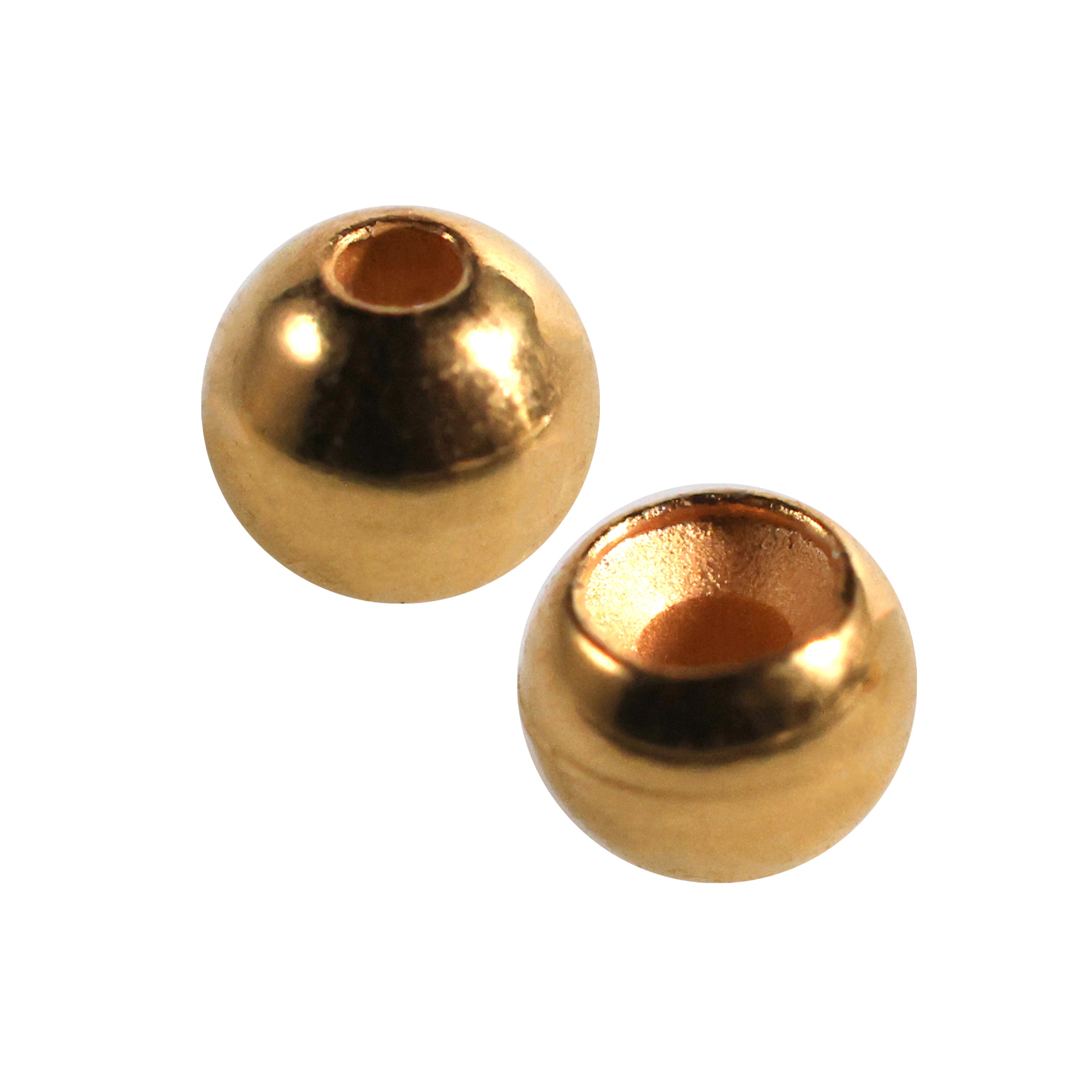 100 Pack Temorah Brass Fly Tying Beads,Round Ball Beads Fly Tying Mate
